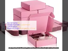 Wholesale Custom Pink Corrugated Cosmetic Mailer Boxes Logo Printed Cardboard Shipping Packaging For Beauty Products