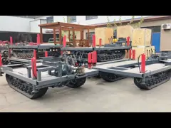 Steel And Rubber 8 Wheels Crawler Track Undercarriage For Transporters