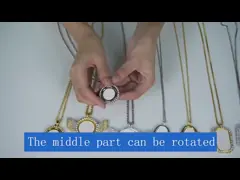 China Custom Reversible Photo Pendant Blanks Double Sided Sublimation Necklace Photo Jewelry for sale