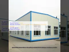 Fire Resistance Grade A Prefab Folding House for Insulation EPS/PU/Rock Wool Workshop Warehouse Construction Office