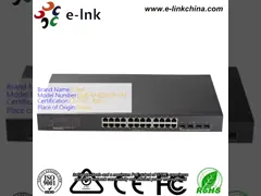 24-Port 10/100/1000Base-T + 4x1000Bae-SFP Managed PoE Switch