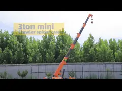 China Diesel Spider Crawler Crane 21 Meters Maximum Lifting Height Controlled by Remote and Diesel Power for sale
