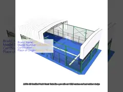 China Professional Roofed Padel Court Weatherproof Tournament Grade Tennis Facility for sale