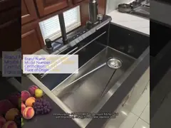 China Black Stainless Steel Double-Bowl Kitchen Sink Undermount for sale