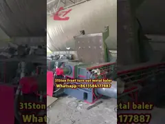 315ton Front turn out Hydraulic Scrap metal Compactor Baler in client's scrap recycling yard