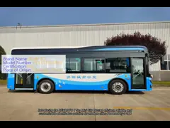 China 7.5m Mini City Bus 18 Seater Battery Powered Electric Vehicle for sale