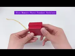 Cina Collana del telaio foto del cubo 3D personalizzato da sublimazione vuota di sublimazione Cubo Memoria Foto Cipndery Collana in vendita