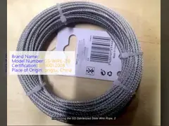 China 5mm Black Nylon Coated Gym Cable with 7x19 Structure and 1600 lbs Breaking Strength for Fitness Equipment for sale