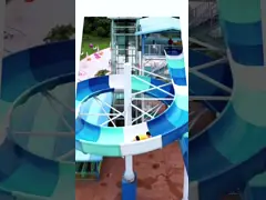 China Fiberglass Water Slide Theme Amusement Park Play Equipment Big Pool Slide Design for Adults and Children for sale
