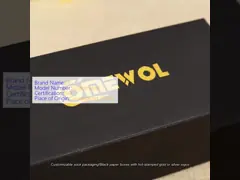Black Paper Sock Packaging Boxes with Hot Stamped Gold/Silver Logo Foldable Drawer