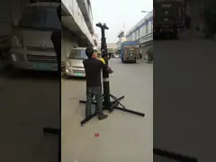 China Portable Light Duty Line Array Speaker Crank Stand With Lift Tower Truss Adapter for sale