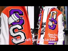 China Custom Logo Patchwork Streetwear Chenille Embroidery Winter Leather Bomber Letterman Men Varsity Jacket Manufacturer for Men for sale