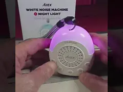 Child Lock White Noise Machine With Five Color Night Light 30 Soothing Sounds Timer Function