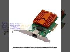 PCIE x4 Single-port RJ45 10G Ethernet Network Adapter