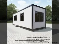 Customizable Expandable Prefab Homes Practical Size 18.5 Square Meter Transportable And Foldability