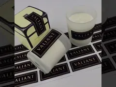 中国 オーダーメイド プリント ろうそく 瓶 ラベル 紫外線 メタル ホット スタンプリング 自家製のろうそく ラベル 販売のため