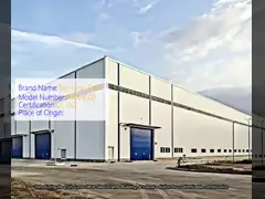 China Fire Retardant Steel Alloy Steel Frame Building 100% Recyclable Steel Material Warehouse for sale
