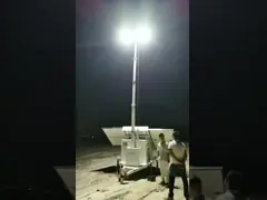China Multifunctional And Safety Solar Powered Floodlight Lighting Trailer for Remote Area Lighting for sale