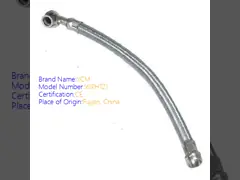 STAINLESS STEEL BRAIDED HOSE HIGH-PRESSURE HEXAGONAL CONNECTOR FLEXIBLE PIPE HOSE