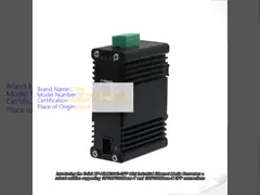 Mini Industrial 10/100/1000Base-T to 100/1000Base-X SFP Ethernet Media Converter