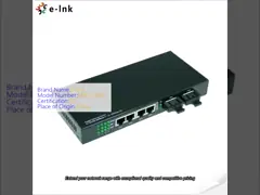 10/100/1000M Media Converter 4-TX + 2-FX(SC) Port Fiber Switch