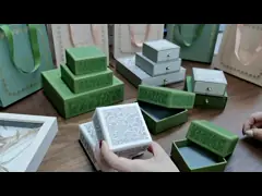 China Vintage Embossed Jewelry Box Set Premium Textured Hinged Cases Luxury Necklace Ring Display for sale