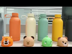 China  Cartoon Kids Bestie Bottle Insulated Stainless Steel Water Bottle With Detachable Soft Head Fun Drinking For Kids, Flexible Reusable Straw 16 Ounce for sale