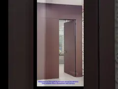 China Swing Gold Aluminium Commercial Entrance Doors Main Exterior Aluminum Frame Exterior Door for sale