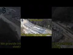 China Long Span Lightweight Steel Frame Metal Buildings Enhanced Thermal Insulation Commercial for sale