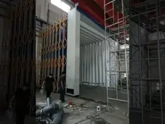 China Mobile Retractable Telescopic Spray Booths Car Painting Room with Electric Heatingg Paint for sale