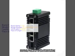 Mini Industrial 4-Port 10/100/1000T 802.3at PoE + 1-Port 100/1000X SFP Ethernet Switch with 12~48VDC Input and Voltage Booster