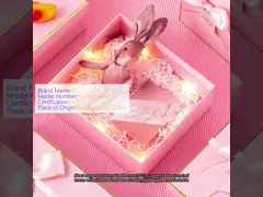 Pink Bowknot Gift Boxes Clamshell Boxes for Bridesmaid Gifts Customizable Presents