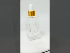 square clear glass dropper bottle essential oil packing