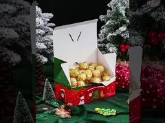 China 3D Christmas House Apple Box Set Festive Themed Gift Packaging Snack Cookie Present Boxes for sale