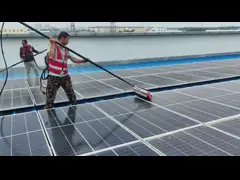 Module Design Handheld Solar Panel Cleaning Roller Brush Photovoltaic Cleaner Water Spray PV Washing