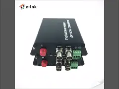 2Ch HD-AHD/HD-CVI/HD-TVI/CVBS 4-in-1 Video Fiber Converter Through LED indicators to inform its func