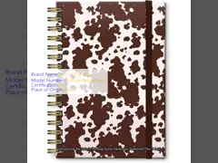 China 5.8 X 8.3 Inches Spiral Hardcover Notebook with Elastic Band Closure and 300gsm Cover Weight for sale