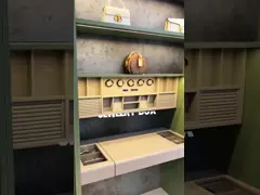 China Electric Lift-Up PVC Leather Jewelry Cabinet 792x400x192mm with LED Lighting and Touch Sensor Control for sale