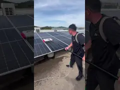 China Electric Solar Panel Washing Facilities 6.5m Electric Roller Brush PV Module Cleaner for sale