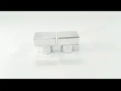 China Electroplated PP Plastic Perfume Bottle Cap 29.3mm x 40mm Square Shape Silvery Finish with Custom Logo Options for sale