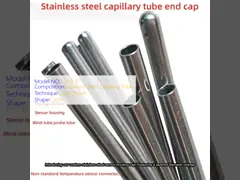 Stainless Steel Tube Sensor Housing Cap Taper Diameter Change