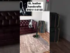 100 % pure leather chesterfield vintage leather sofa chocolatey, brown,