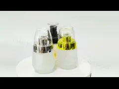 China 50ml Empty Lotion Bottles Frosting Glass Press Pump Sealing Type for sale