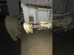 중국 모던 디자인 크리스탈 스톤 샹들리에, 가정용 LED 유리 볼 램프, 호텔 레스토랑 쇼핑몰 로비용 AC 전원 판매용