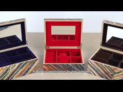 China Custom Printed PU Leather Jewelry Box with 3000K-4000K LED Lighting and Magnetic Activation for sale