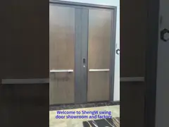 Double shutter swing door