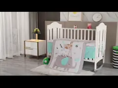 China Premium 3-Piece Cartoon Baby Bedding Set - 100% Polyester, Mini Crib & Standard Crib Size for sale