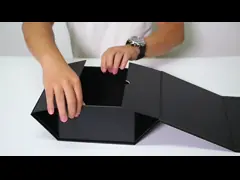 One Piece Folding Gift Box Premium Rigid Cardboard With Magnetic Closure