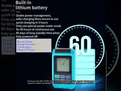 China Mini Fiber Optic Power Meter 4 Function Optical Power Meter with RJ45 Laser WIFI Network Rechargeable OPM for sale