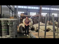 Packaging of barbed wire on top of anti climb fence
